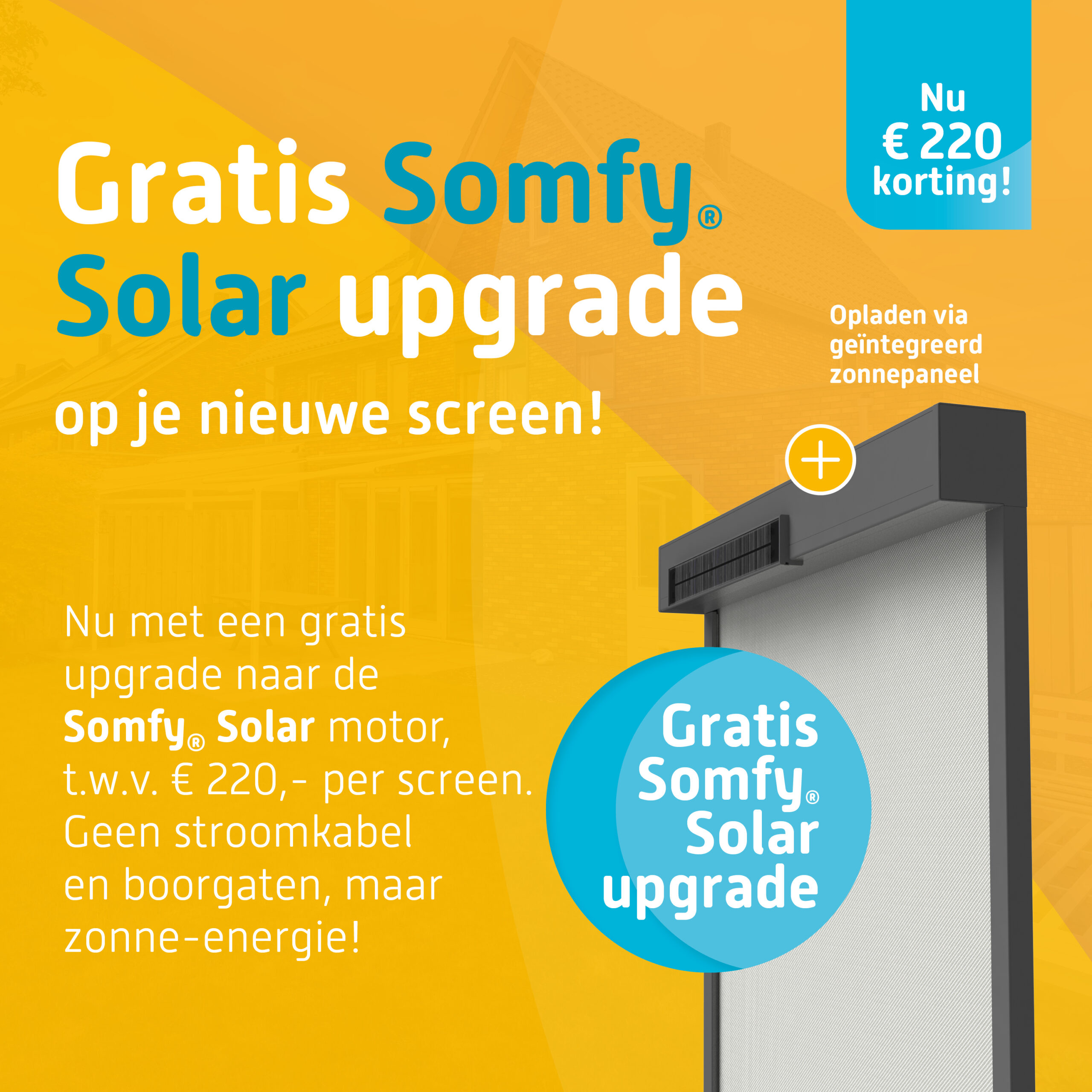 Somfy Solar upgrade in uw nieuwe screen! - Allround Zonwering